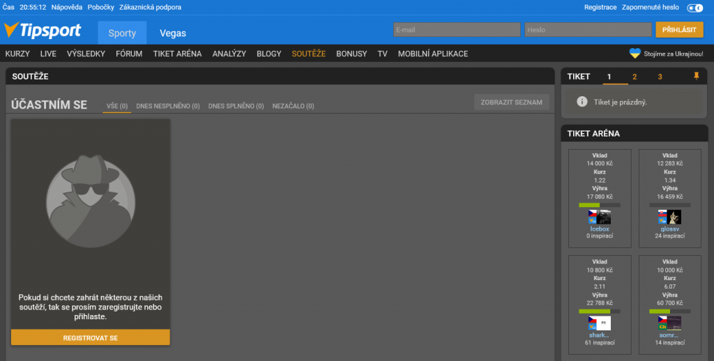 Tipsport soutěže | CZ sázkové kanceláře online